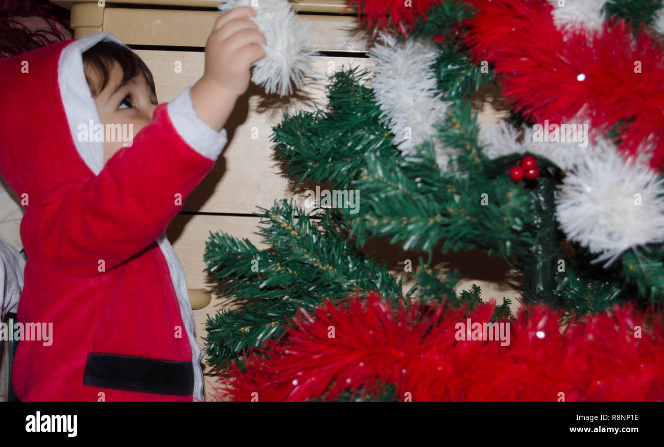 Putting star on christmas tree hi-res stock photography and images - Alamy
