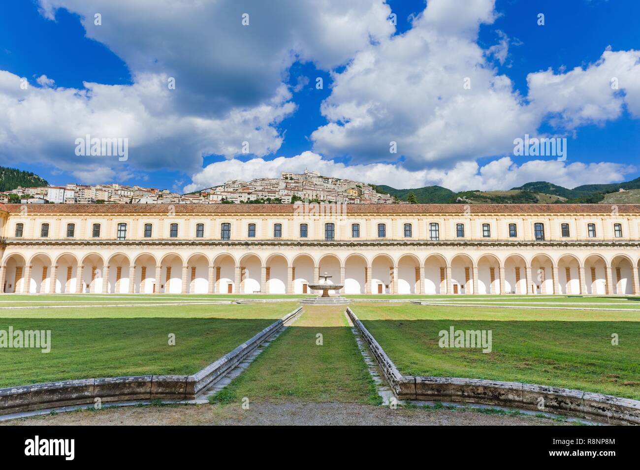 Padula, Italy - September 2018: Internal Courtyard Certosa Di San ...