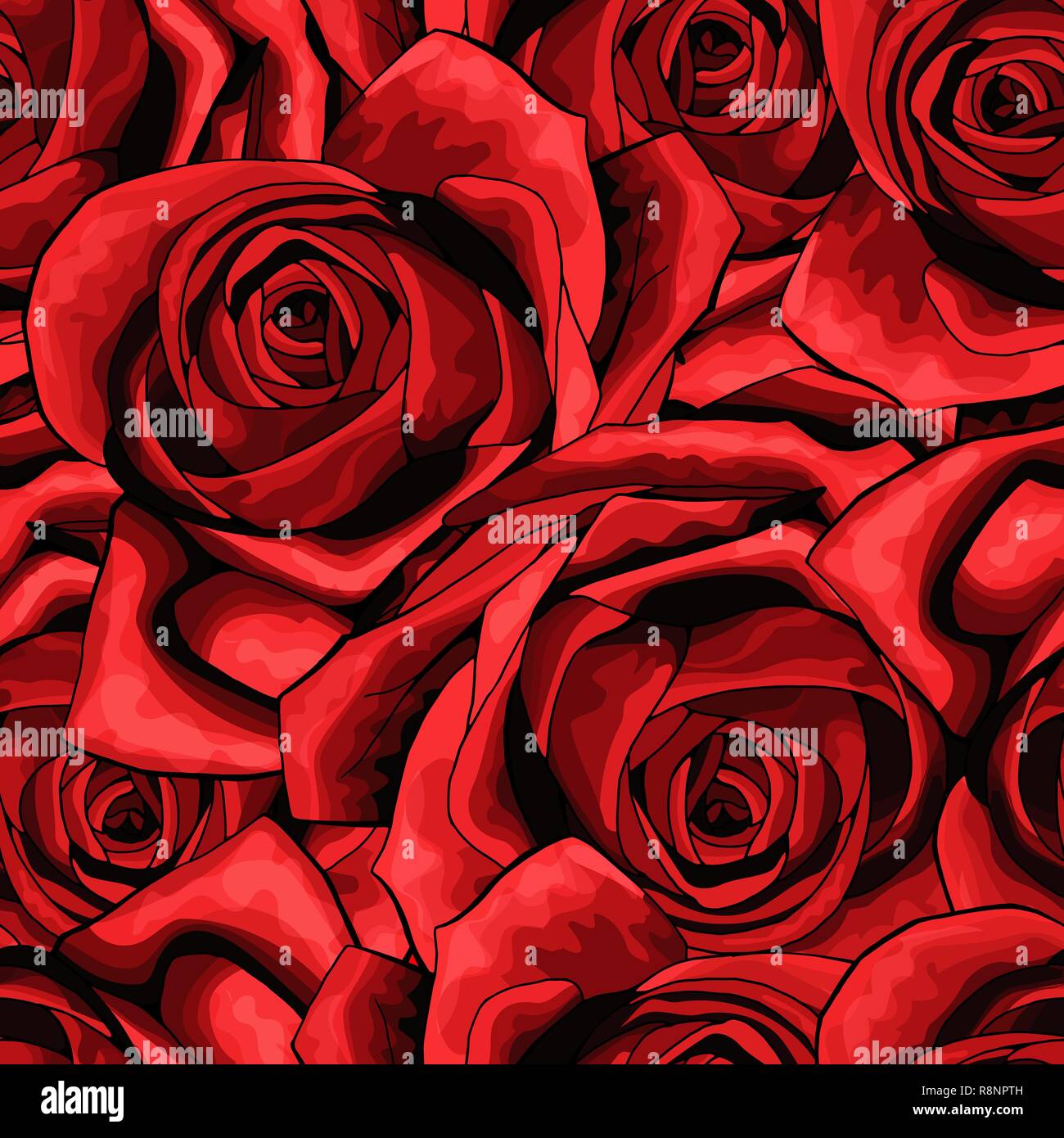 Red Rose Print Background