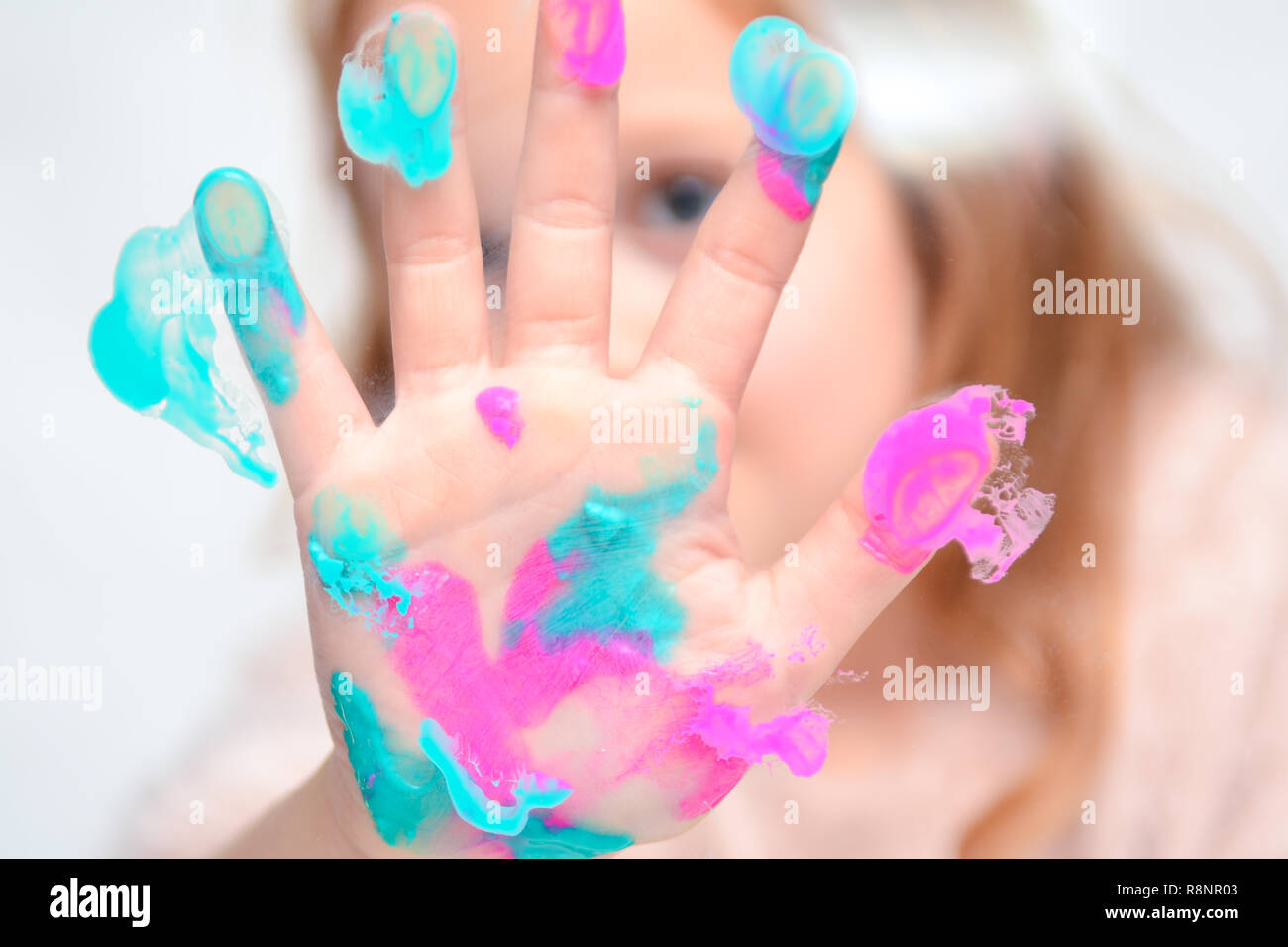 Child paint mess hi-res stock photography and images - Alamy