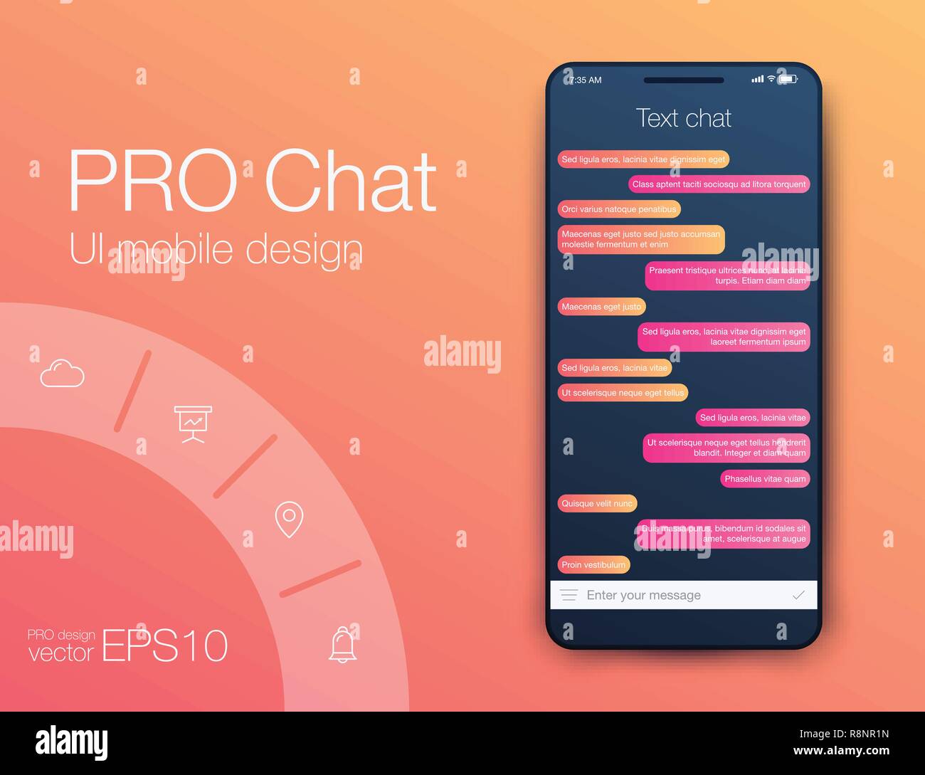 Chat ui hi-res stock photography and images - Alamy