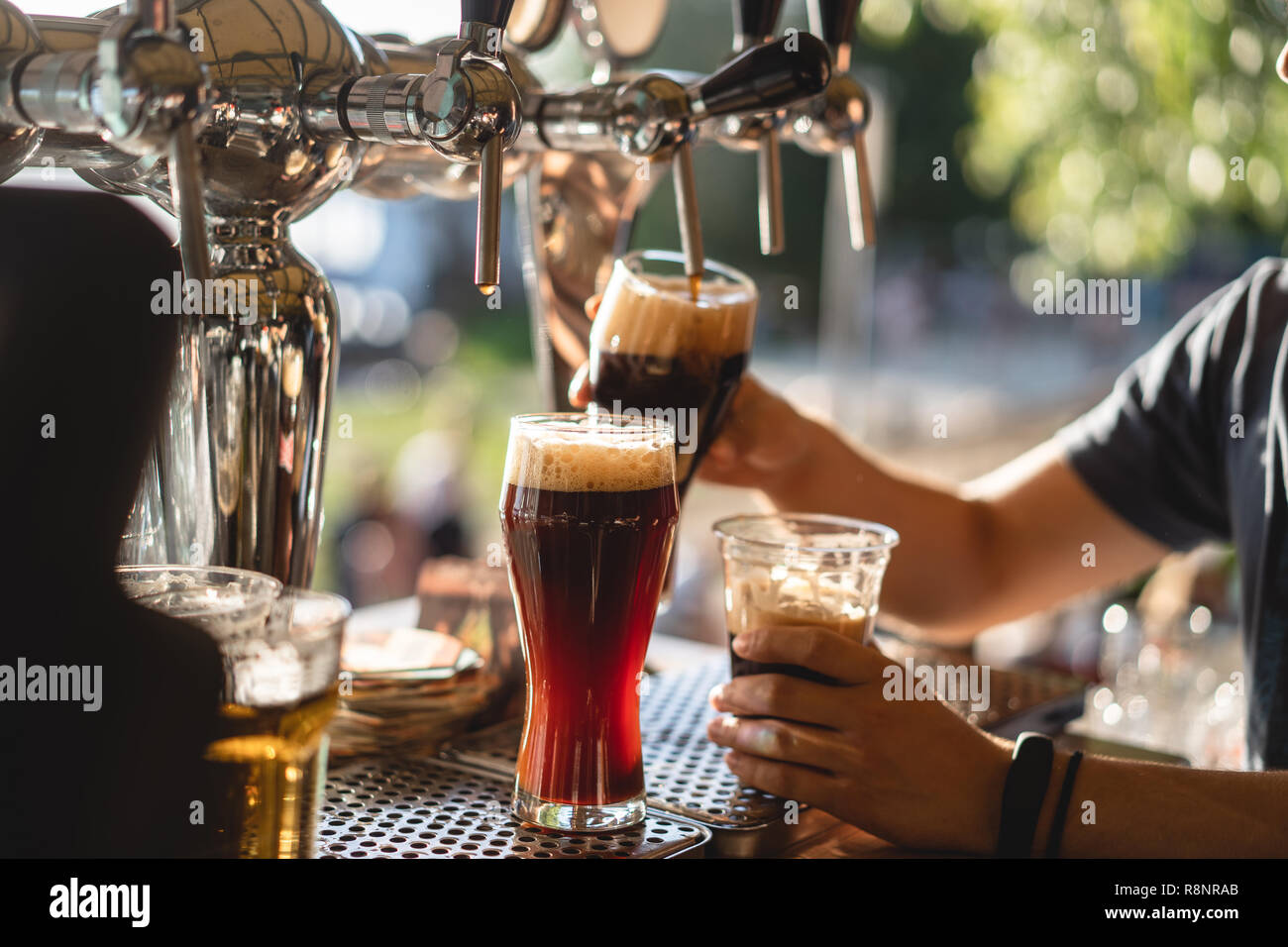 Pouring beer glass pours pint hi-res stock photography and images - Alamy