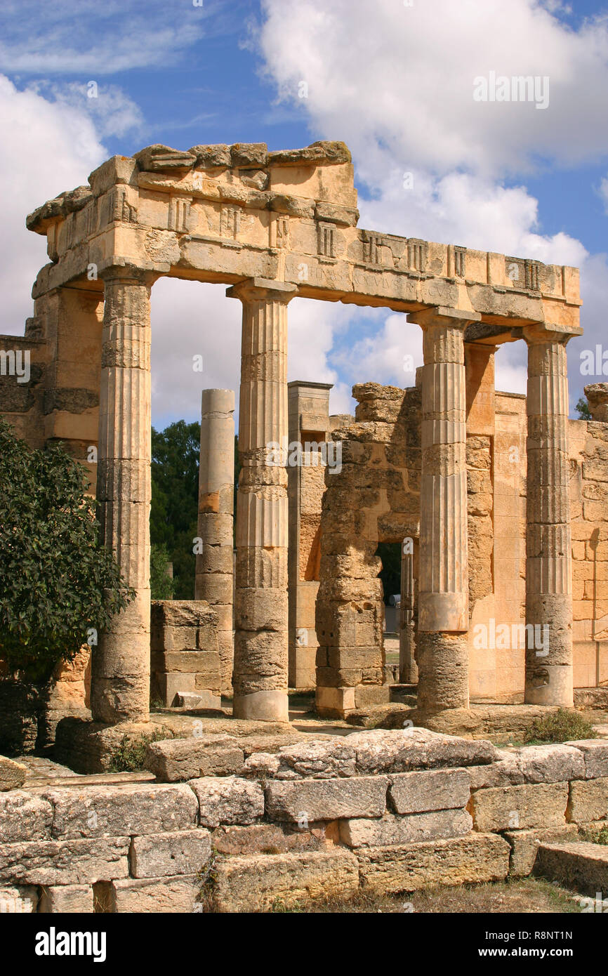 Libya, Cyrene. Ruins of Cyrene Necropolis. Unesco World Heritage Site ...