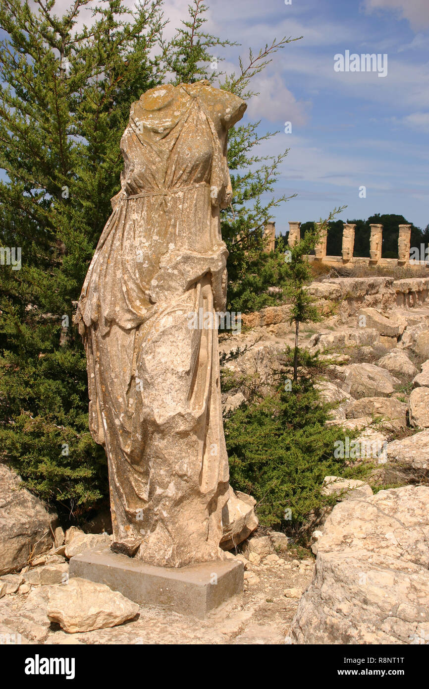 Libya, Cyrene. Ruins of Cyrene Necropolis. Unesco World Heritage Site ...