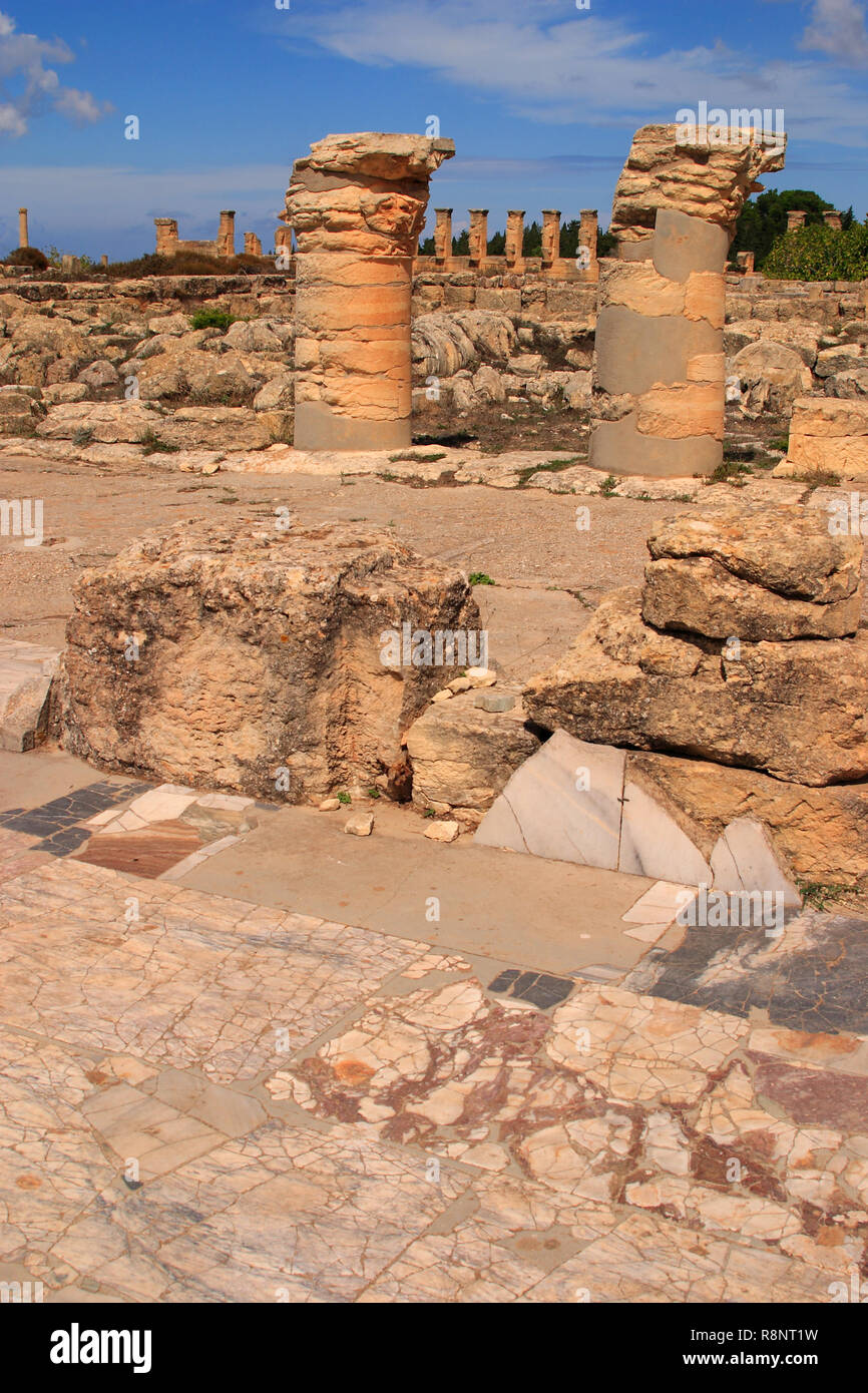 Libya, Cyrene. Ruins of Cyrene Necropolis. Unesco World Heritage Site ...