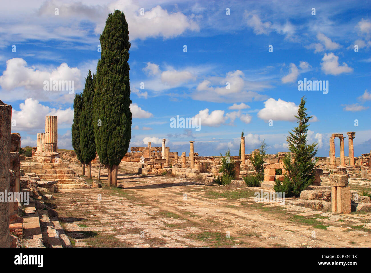 Libya, Cyrene. Ruins of Cyrene Necropolis. Unesco World Heritage Site ...