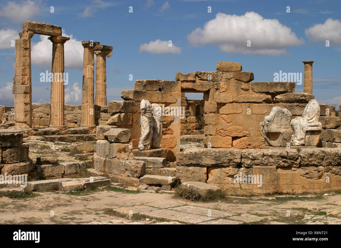 Libya, Cyrene. Ruins of Cyrene Necropolis. Unesco World Heritage Site ...