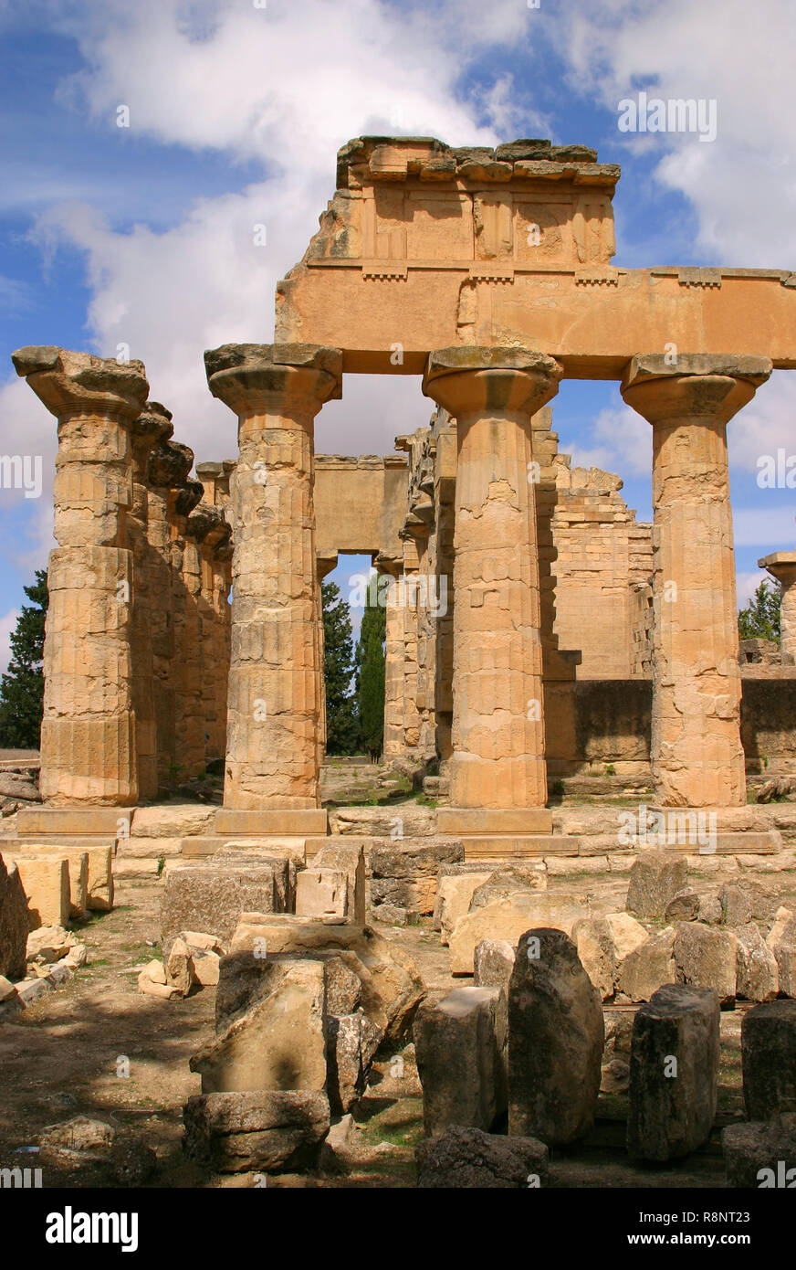Libya, Cyrene. Ruins of Cyrene Necropolis. Unesco World Heritage Site ...