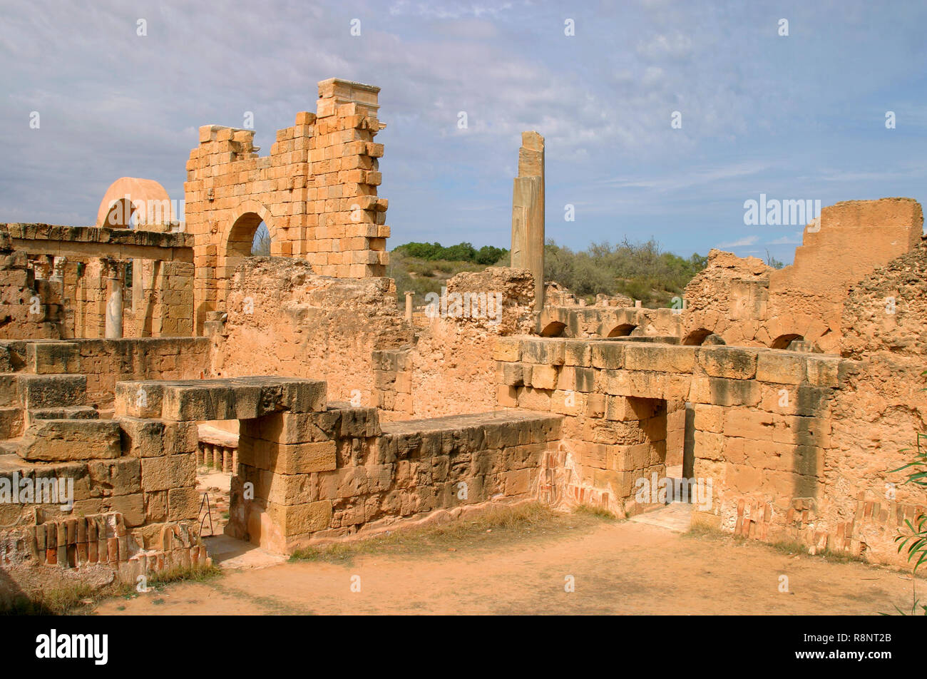 Libya. Leptis Magna archaeological site. Ruins of the Roman City UNESCO ...