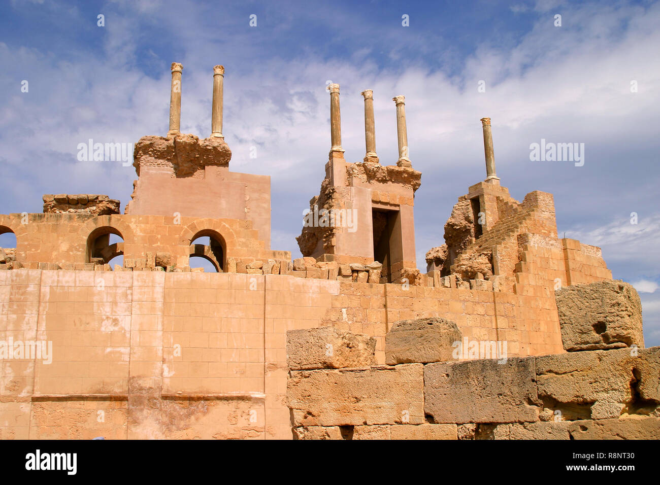 Libya. Leptis Magna archaeological site. Ruins of the Roman City UNESCO ...