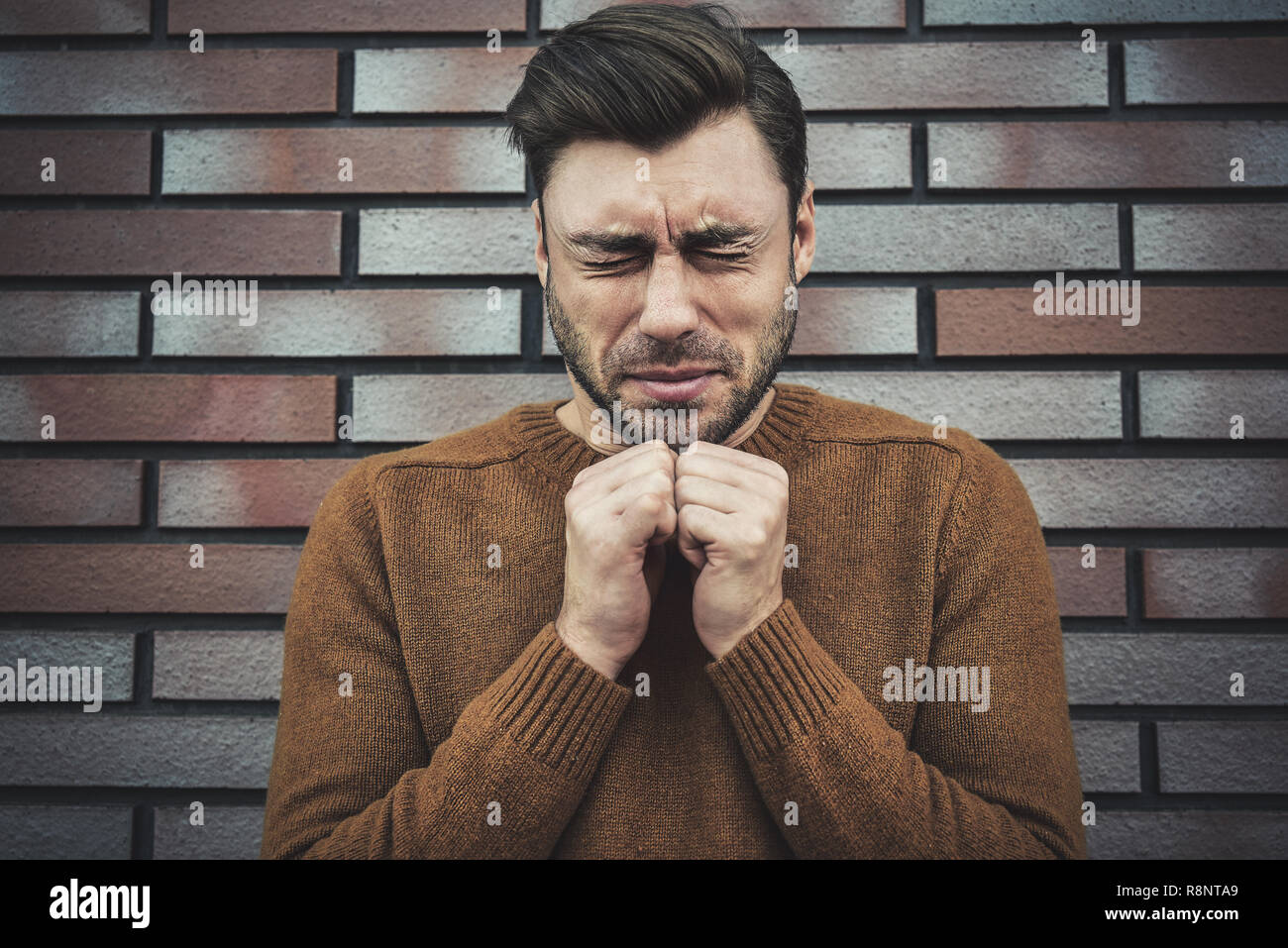 Man begging hands hi-res stock photography and images - Alamy