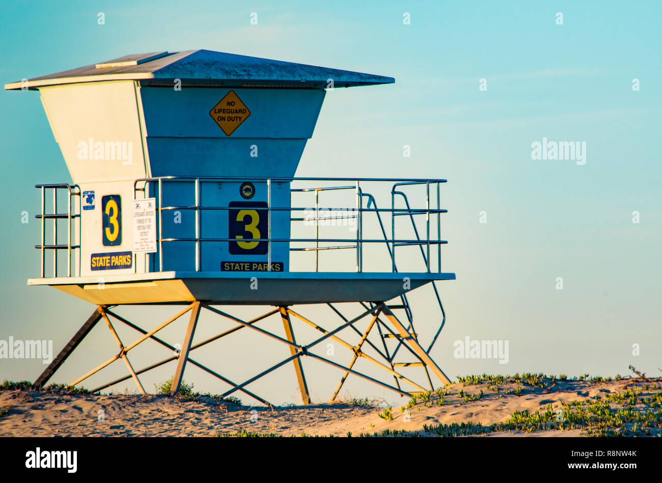 A lifeguard station in Southern California is used by several ...