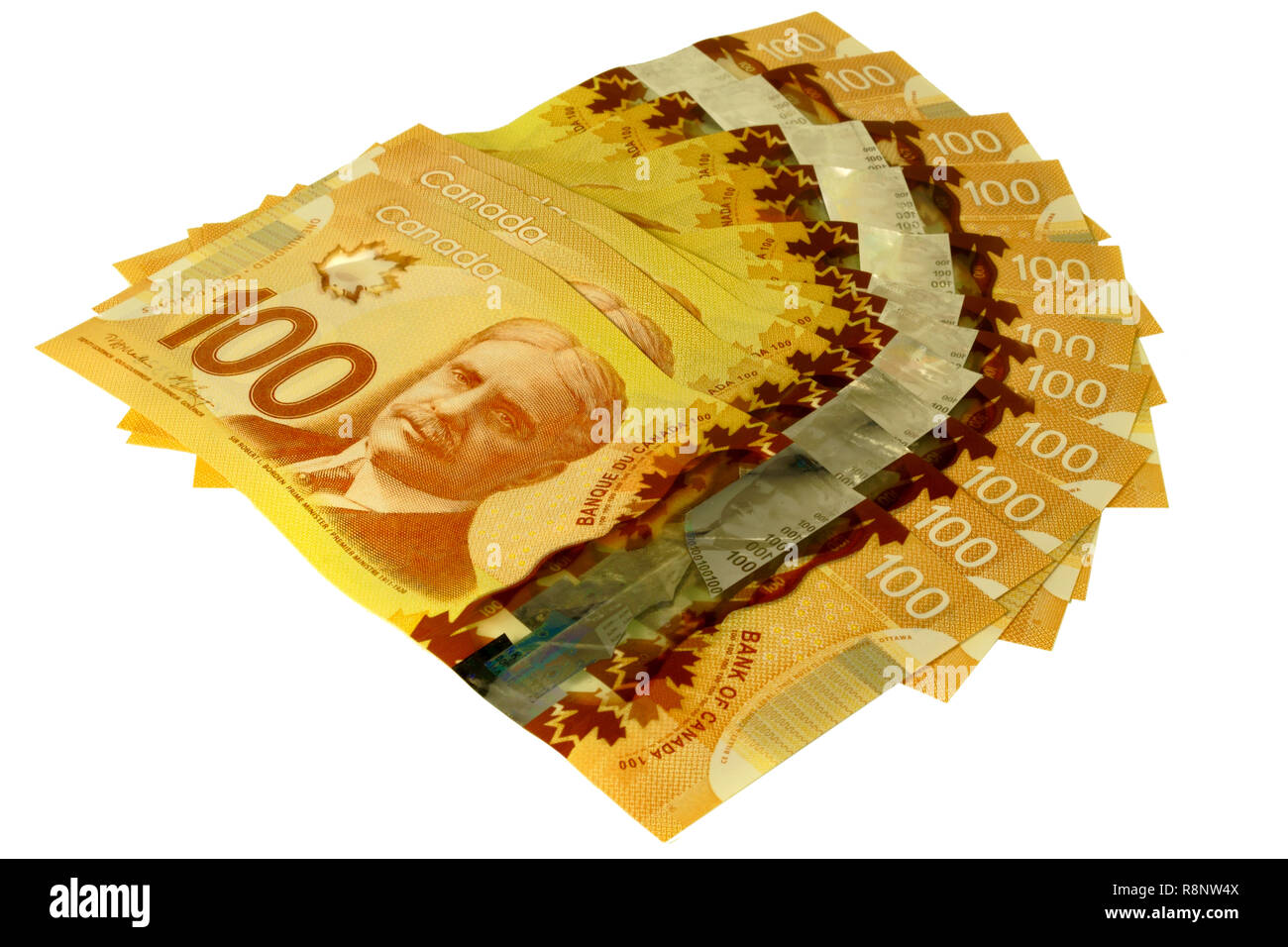 Canadian currency bills hi-res stock photography and images - Alamy