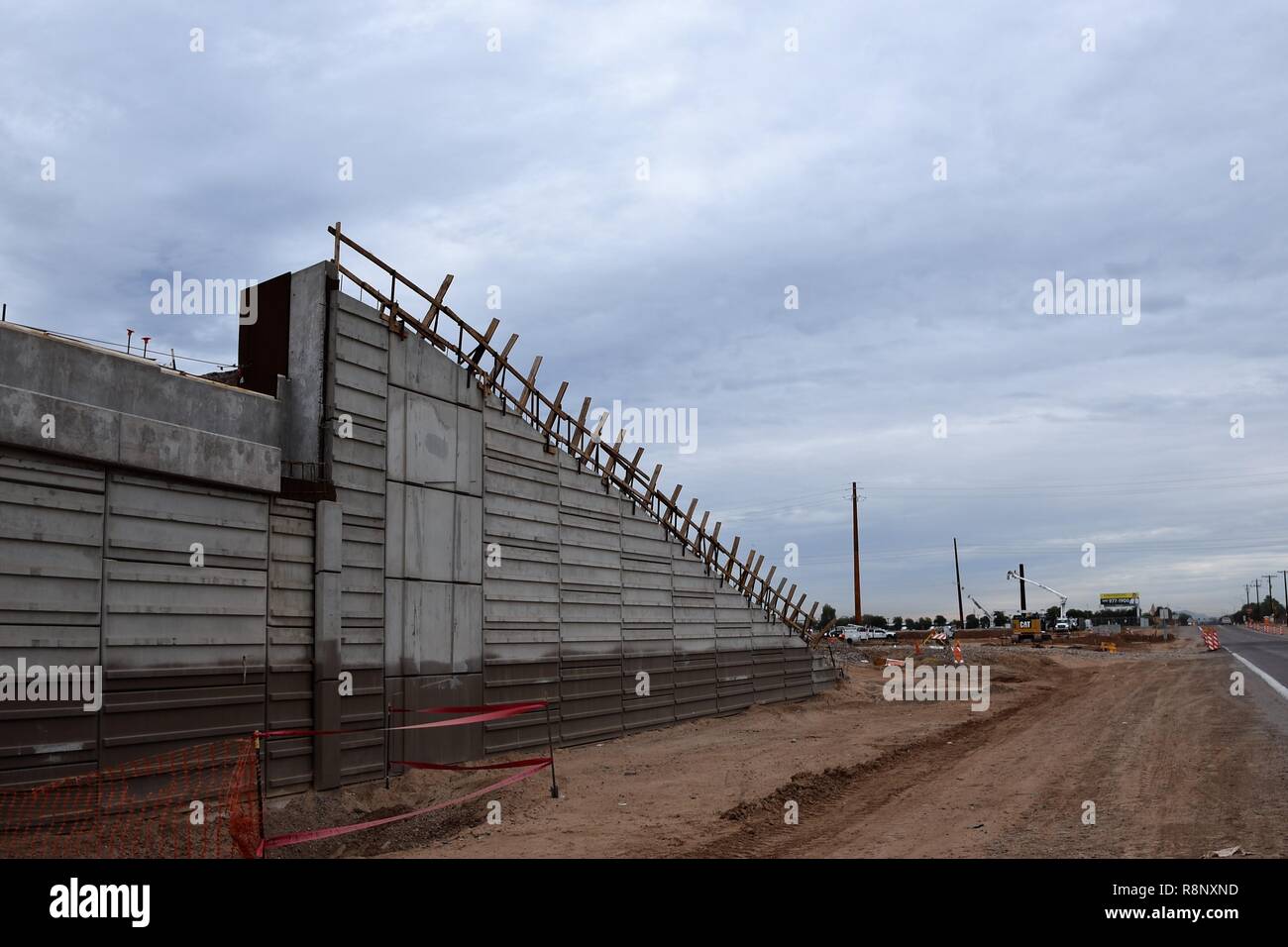 New highway under construction in Phoenix Arizona. Growth increases the ...