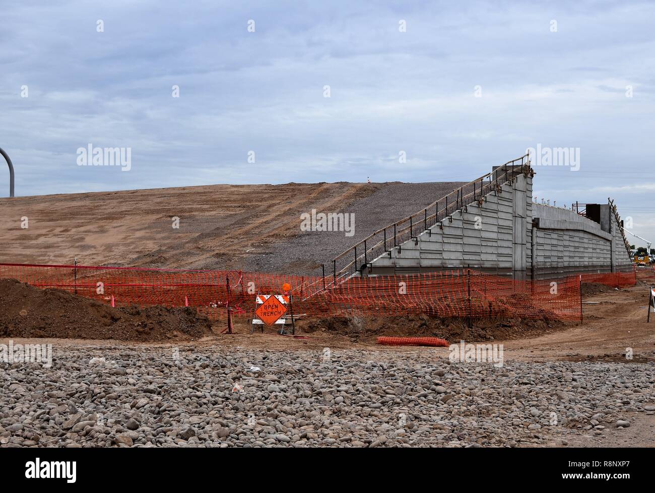 New highway under construction in Phoenix Arizona. Growth increases the ...
