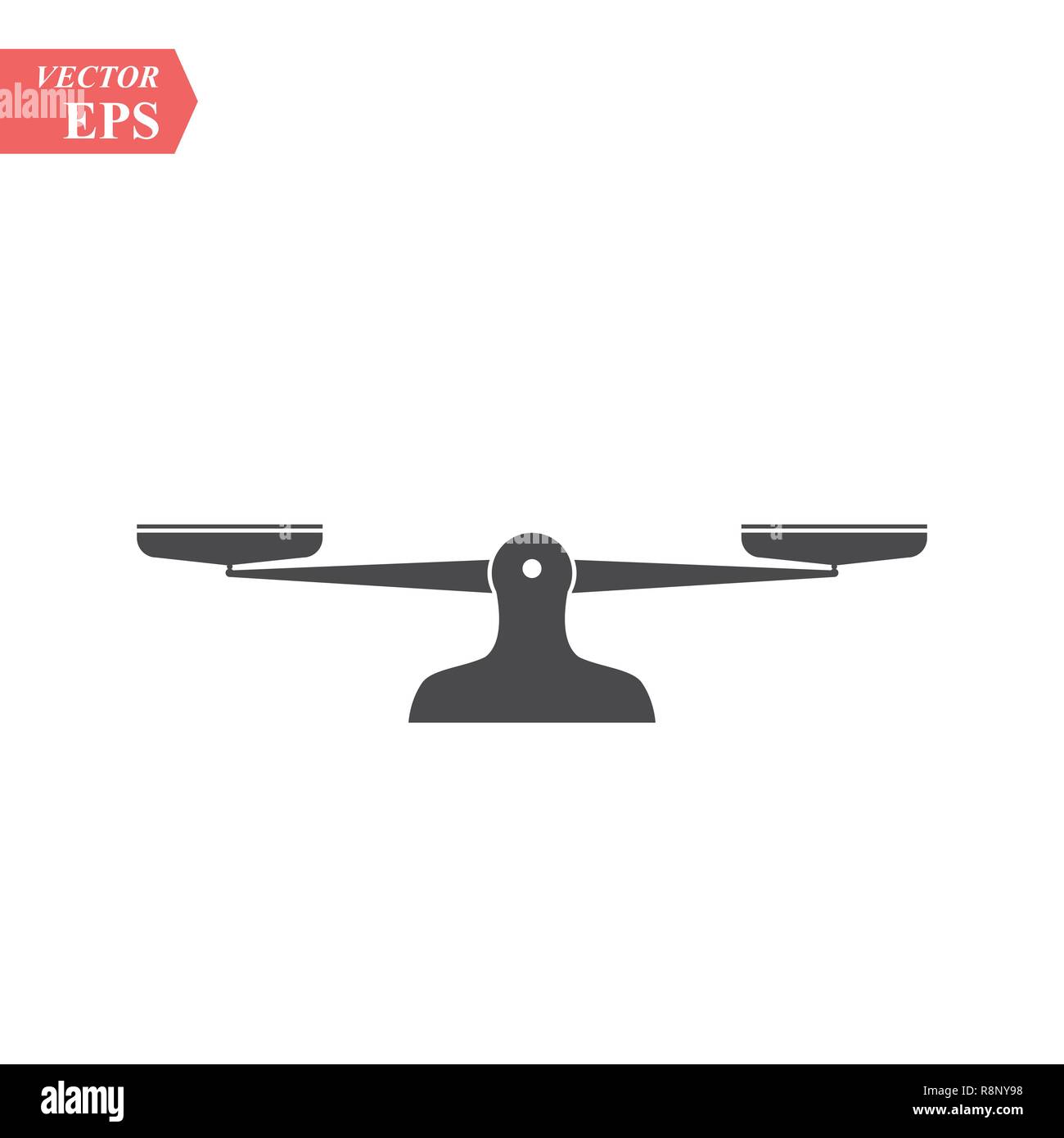 Simple Equal balance Scale Icon Vector Logo Template Stock Vector Image ...