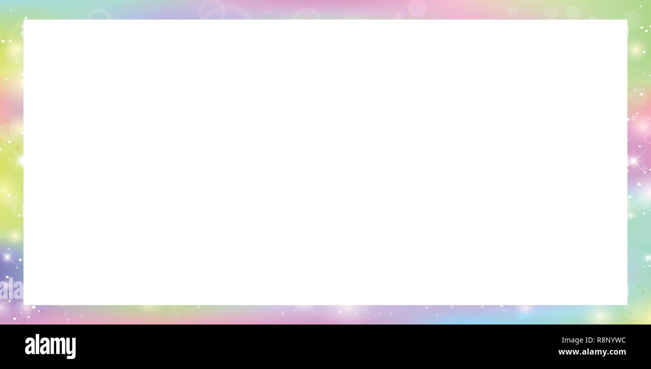 Magic rectangle frame with fairy sparkles, stars and blurs. Magical ...