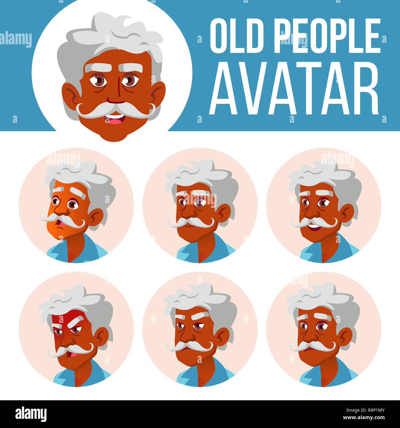 Senior indian man home Stock Vector Images - Alamy