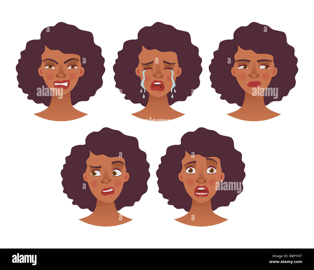Black african woman crying Cut Out Stock Images & Pictures - Alamy