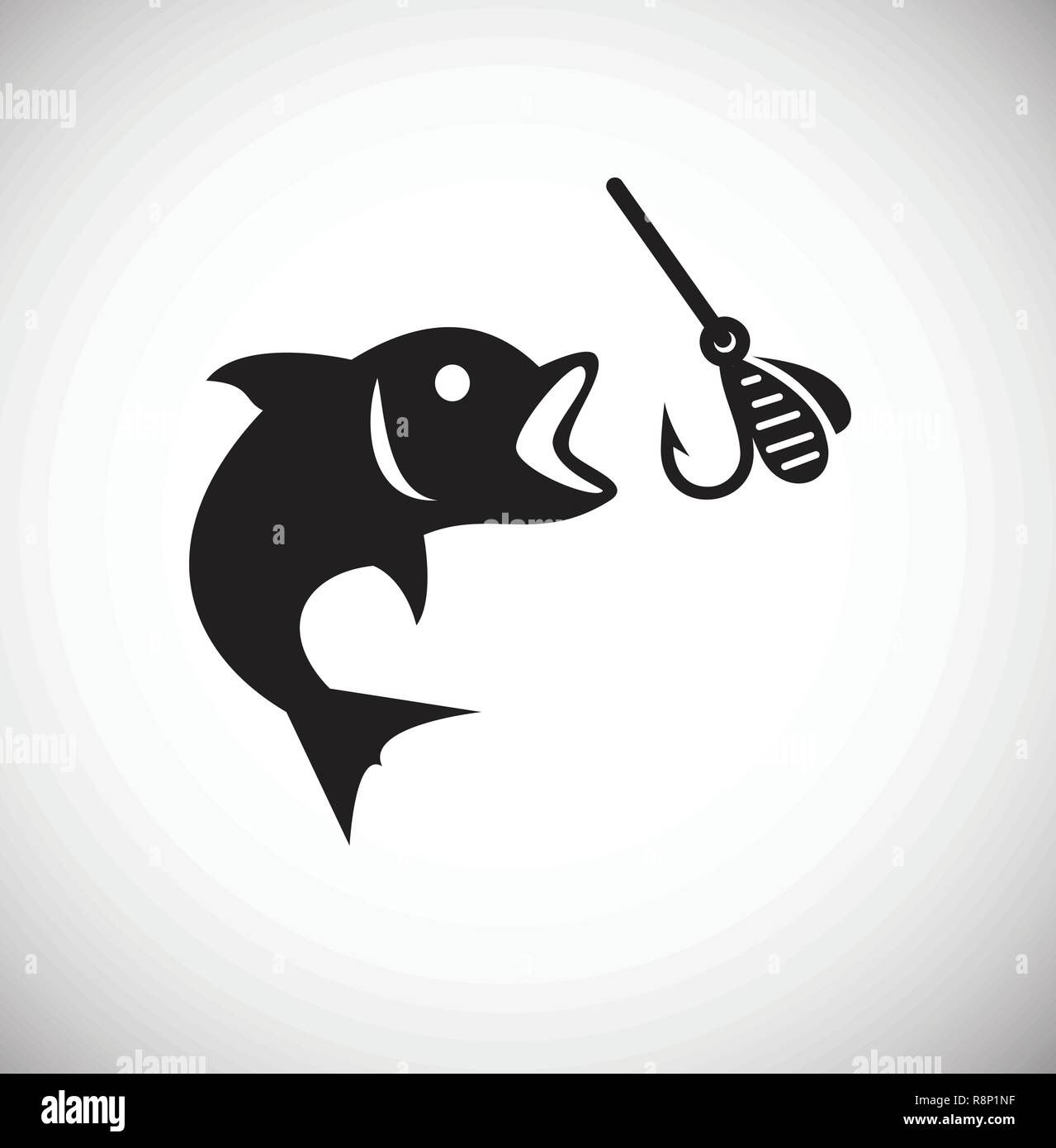 Fish icon on white background for graphic and web design, Modern simple ...