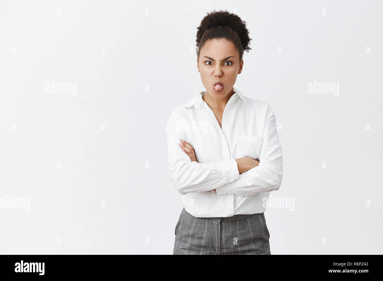 Girl being moody, showing her charachter while having silly argument ...