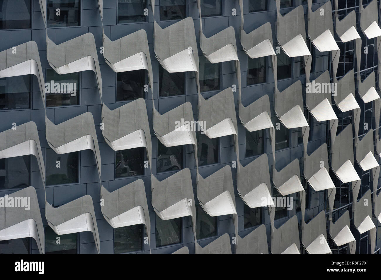 Cladding providing shading in windows of the Centennial Tower ...