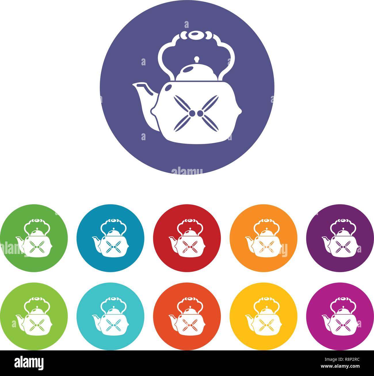 Electric vintage kettle isolated Stock Vector Images - Alamy