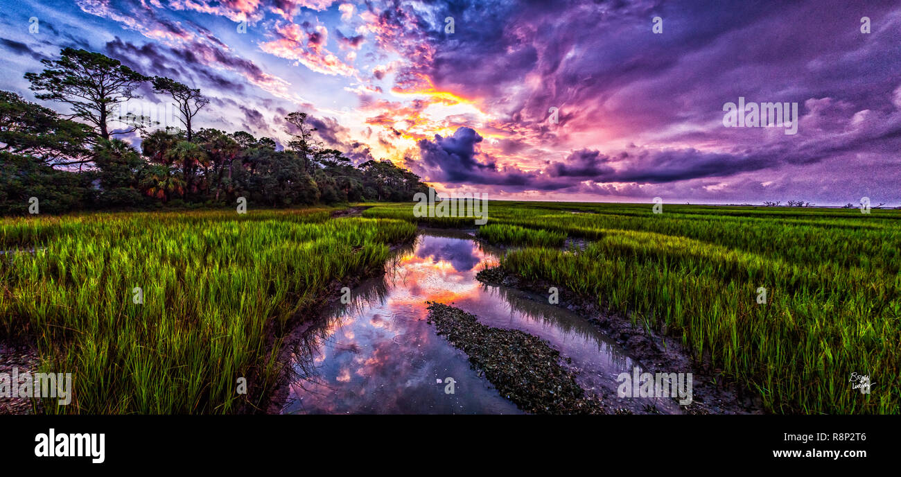 Carolina marsh sunset sunrise hi-res stock photography and images - Alamy