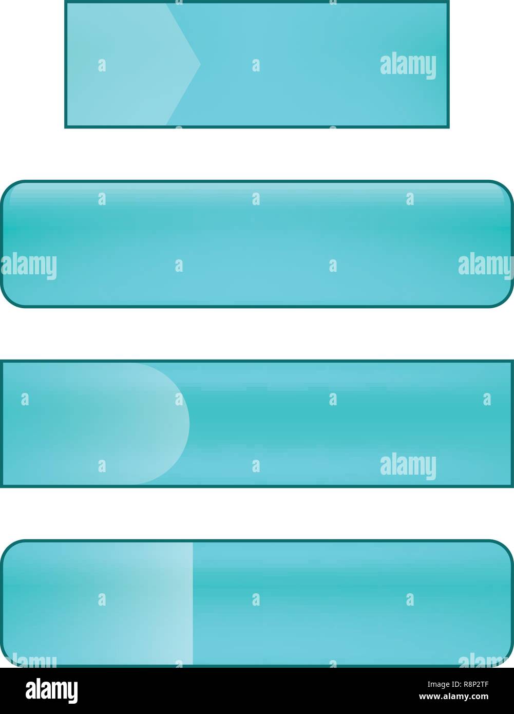 Vector Bright Glossy Web Buttons Set Blue Stock Vector Image And Art