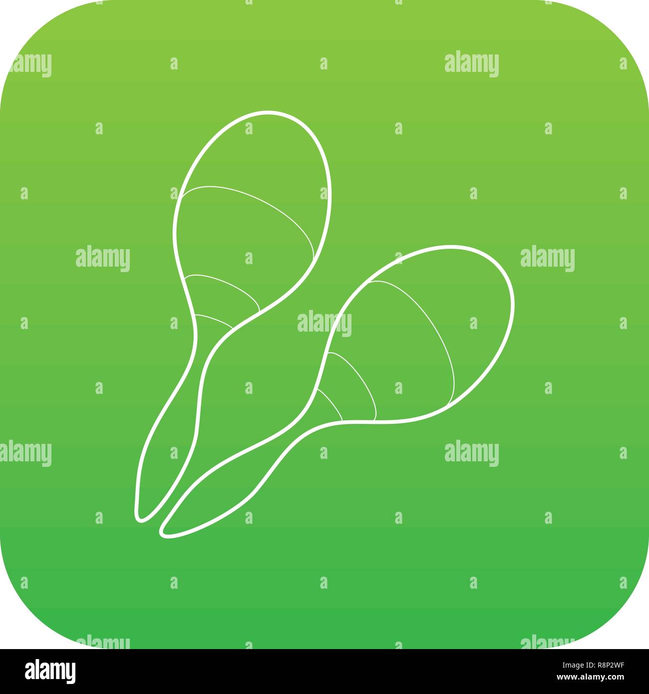 Maracas icon green vector Stock Vector Image & Art - Alamy