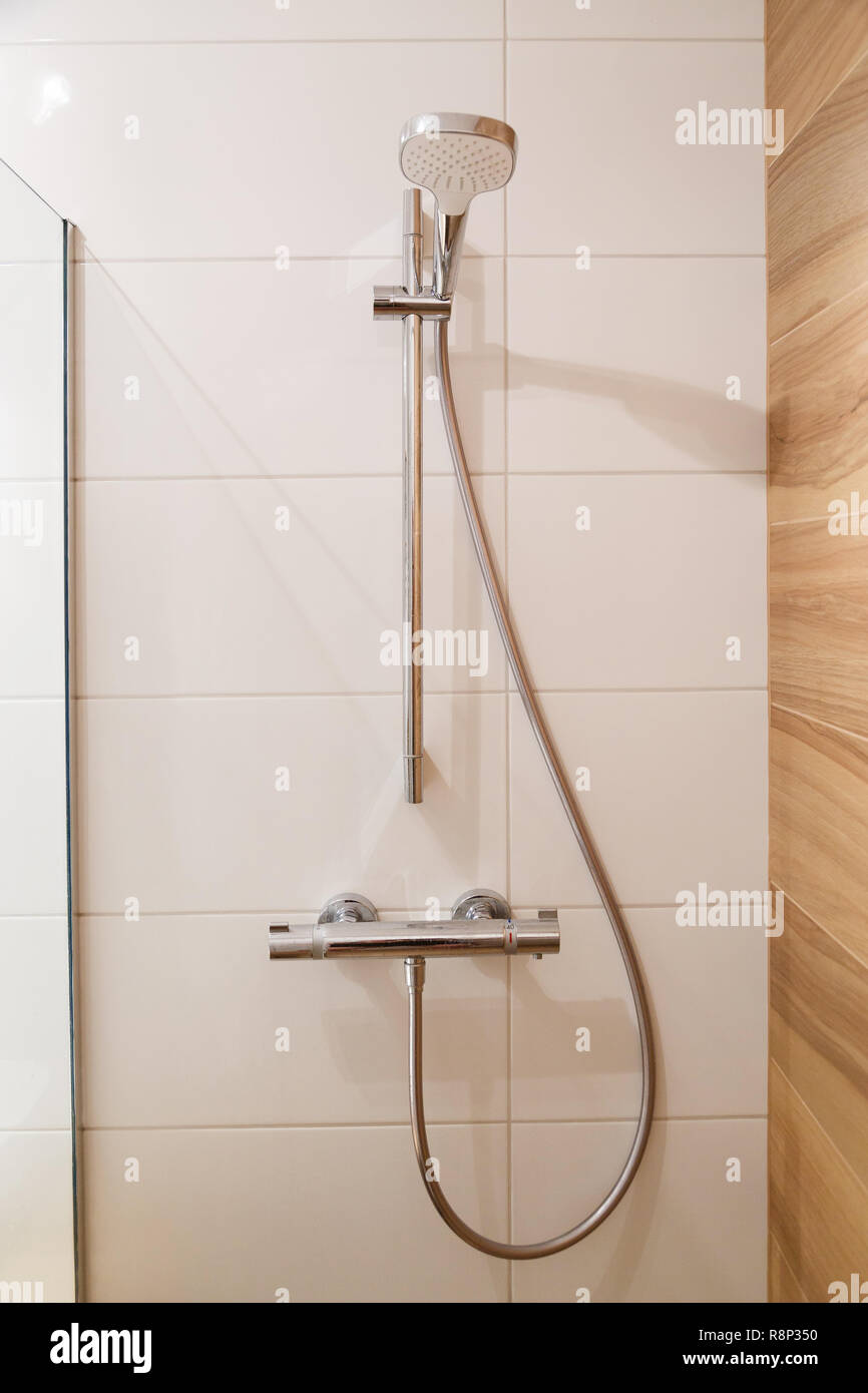 Shower on tile wall hi-res stock photography and images - Alamy