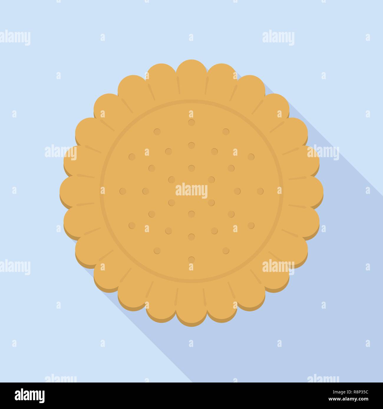 Round cracker icon, flat style Stock Vector Image & Art - Alamy