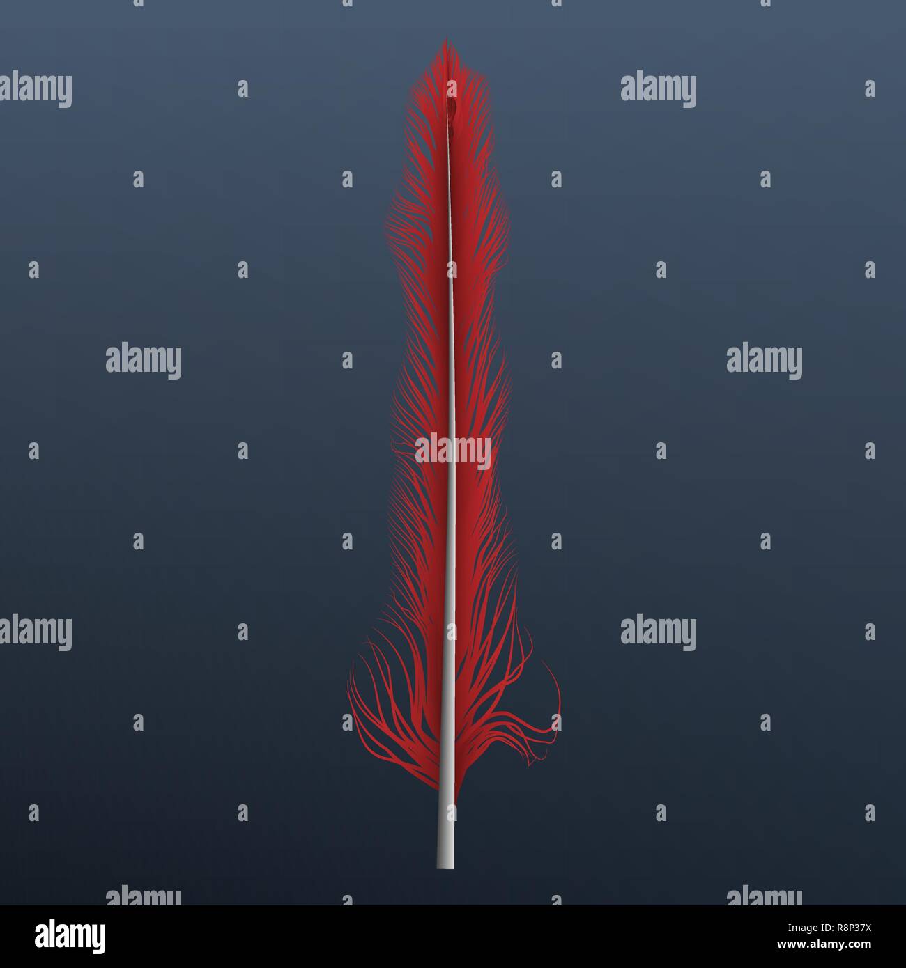 Red feather icon, realistic style Stock Vector Image & Art - Alamy
