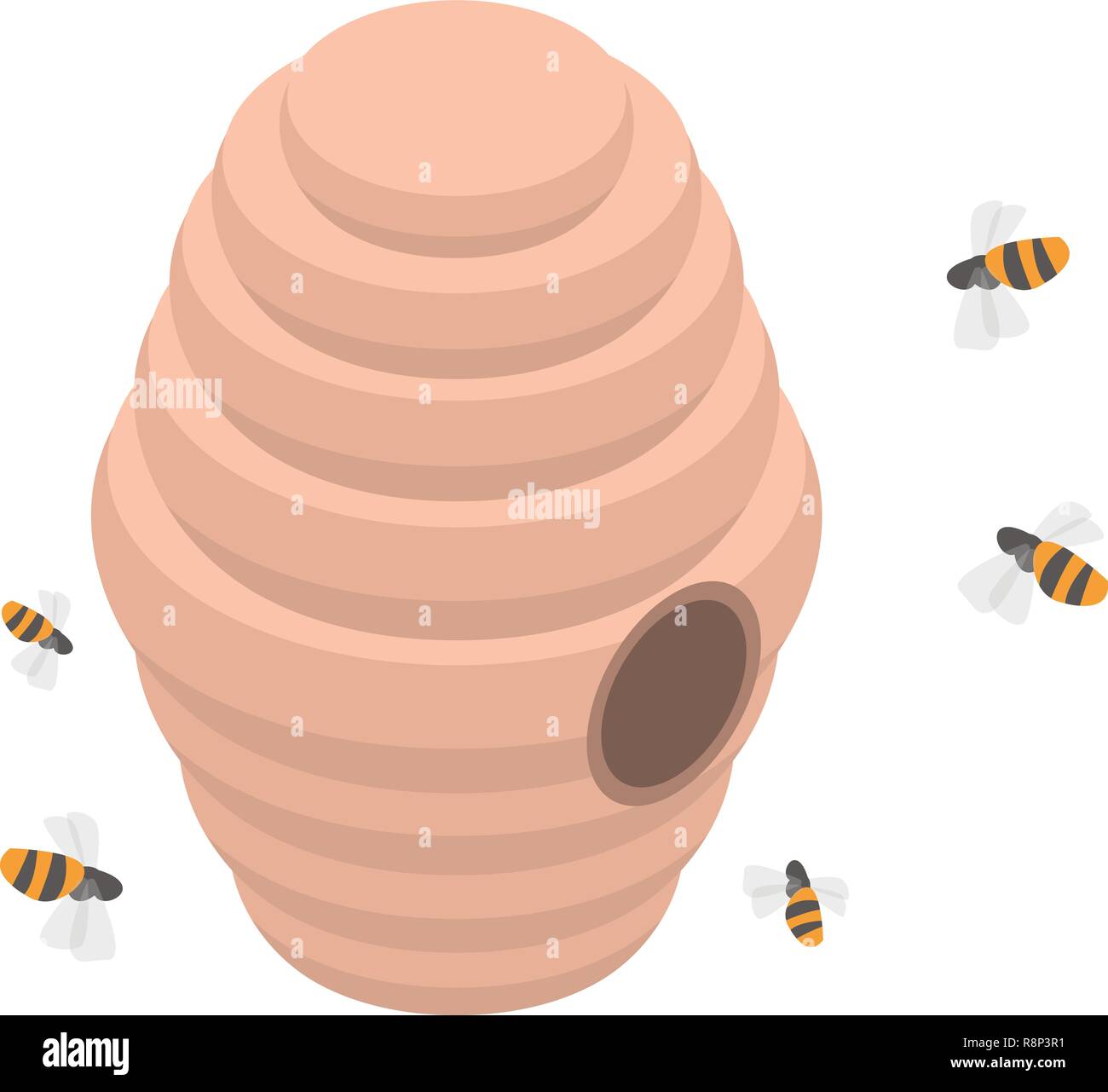 Wild beehive honeycomb tree Stock Vector Images - Alamy