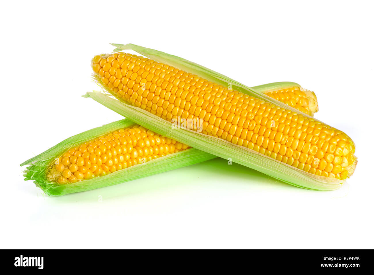 ear of corn isolated on a white background Stock Photo - Alamy