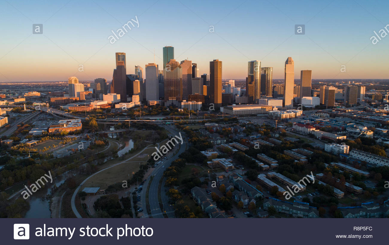 Houston Skyline Aerial Stock Photos & Houston Skyline Aerial Stock ...