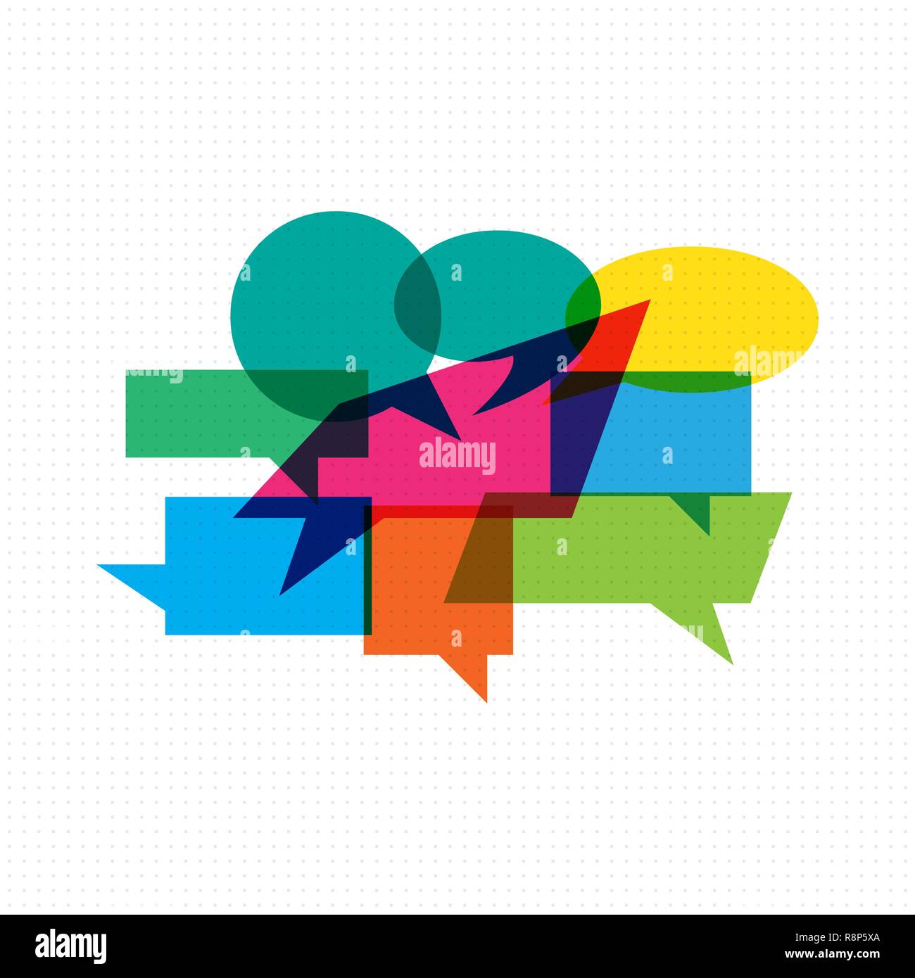Set of colored pop art Speech Bubbles. Vector illustration. Collection ...