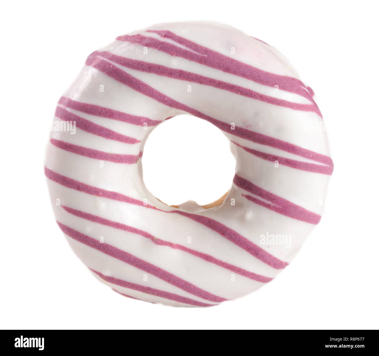 one glazed donut isolated on white background Stock Photo - Alamy