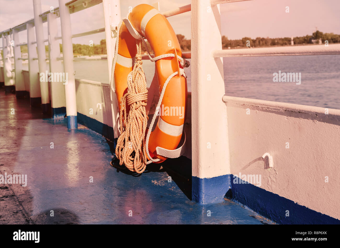 Ship lifebelt white background hi-res stock photography and images - Alamy