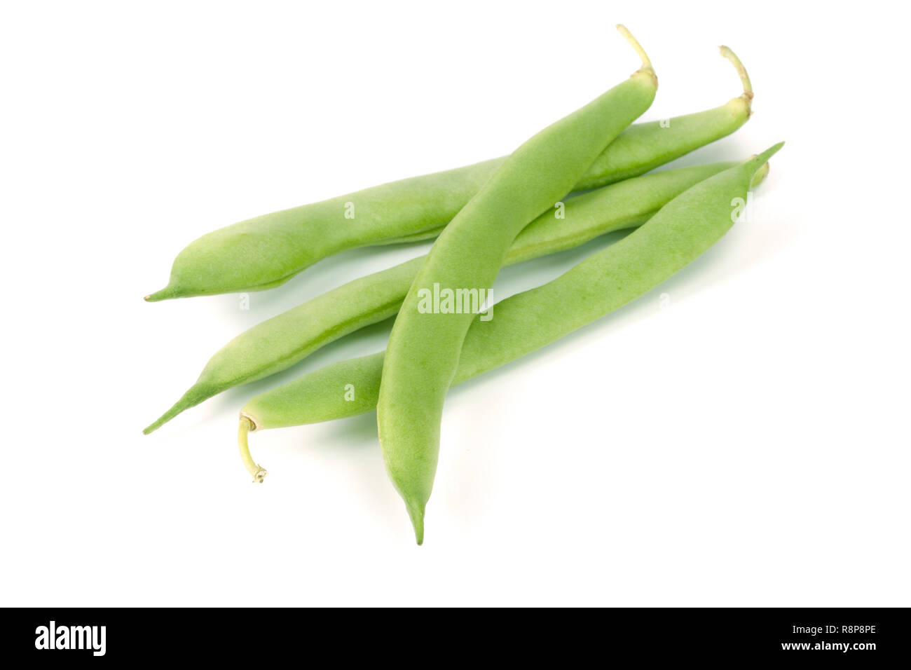 Young string green beans Cut Out Stock Images & Pictures - Alamy