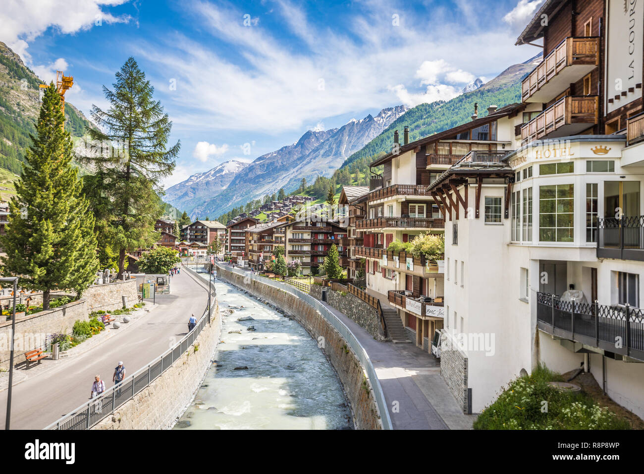 Nice view of Zermatt in Switzerland Stock Photo - Alamy