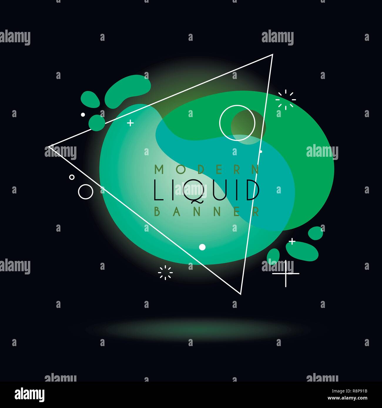 Flat geometric shape with outline in memphis design style. Vivid ...