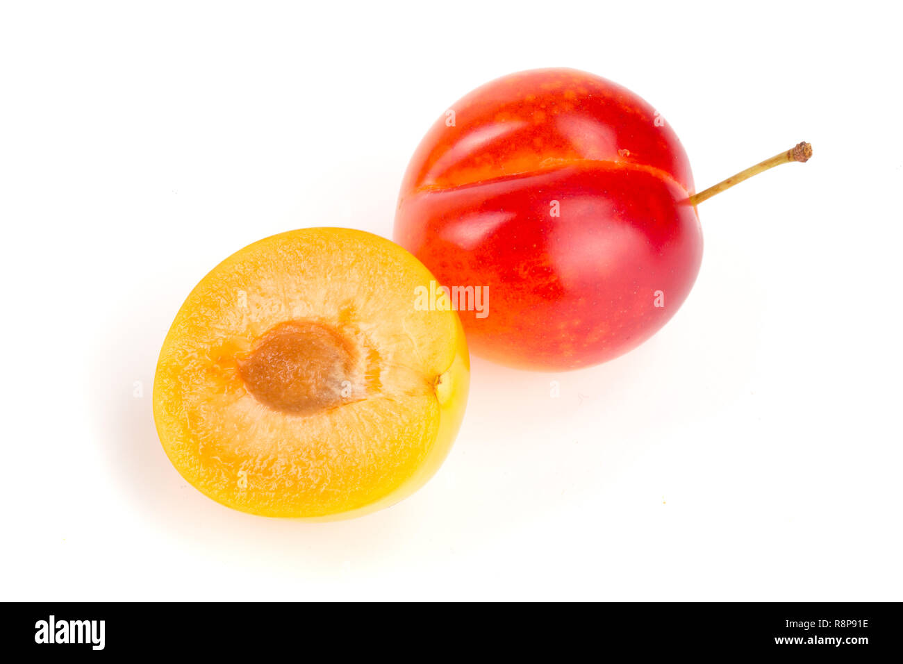 Half of plum hi-res stock photography and images - Alamy