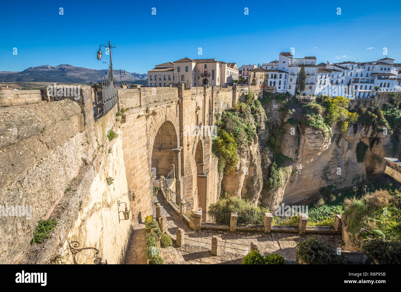 Ronda roman old bridge hi-res stock photography and images - Alamy