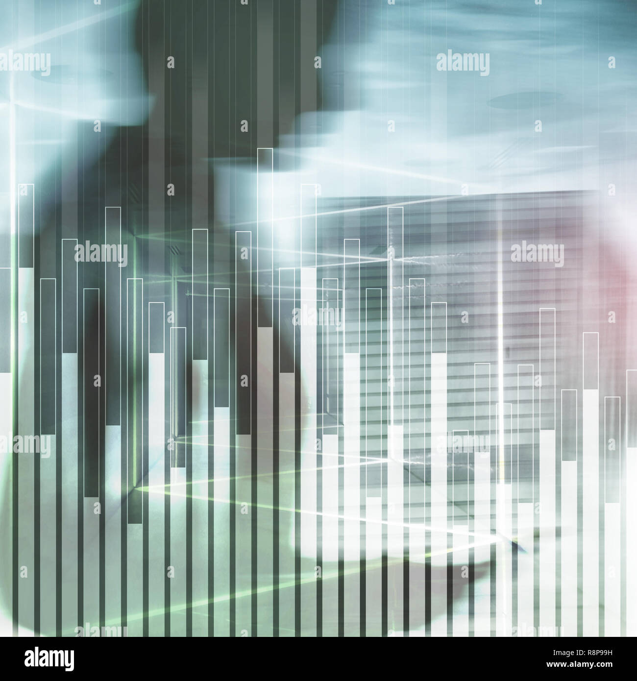Business and finance graph on blurred background. Trading, investment ...
