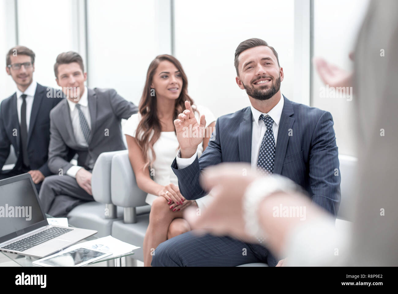 Adult asks question hi-res stock photography and images - Alamy