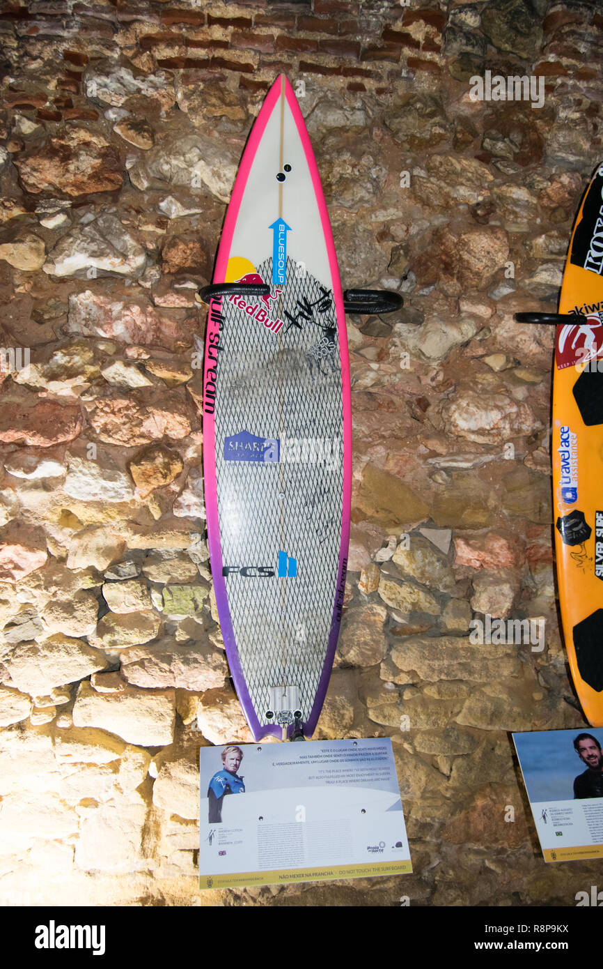 Nazaré canyon, Canhão da Nazaré Surf world record big waves Stock Photo ...