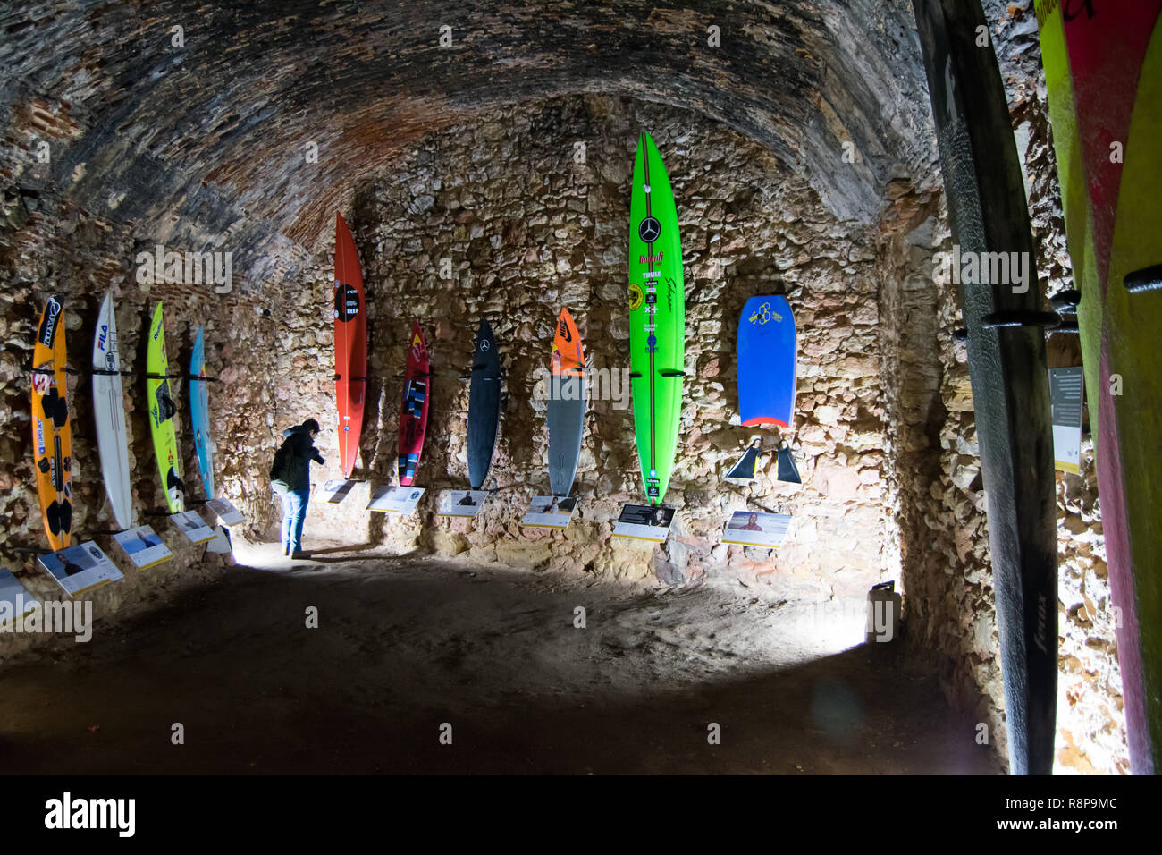 Surf museum at Nazaré canyon, Canhão da Nazaré Surf world record big ...