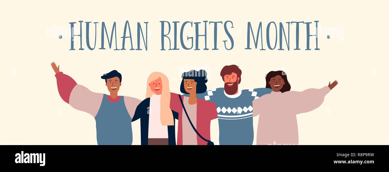 International Human Rights month illustration for global equality and ...