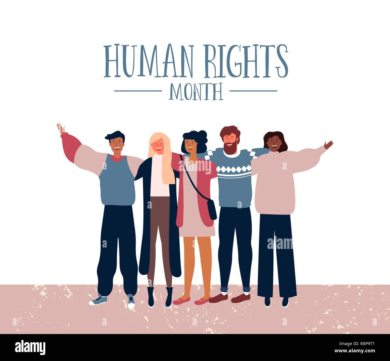 International Human Rights month illustration for global equality and ...